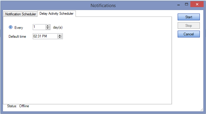 Delay Activity Scheduler Cch Software User Documentation