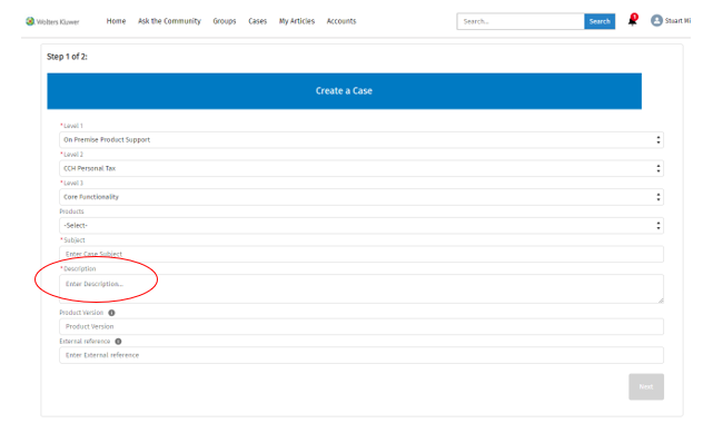 How do I raise a Support Case? - CCH Software User Documentation